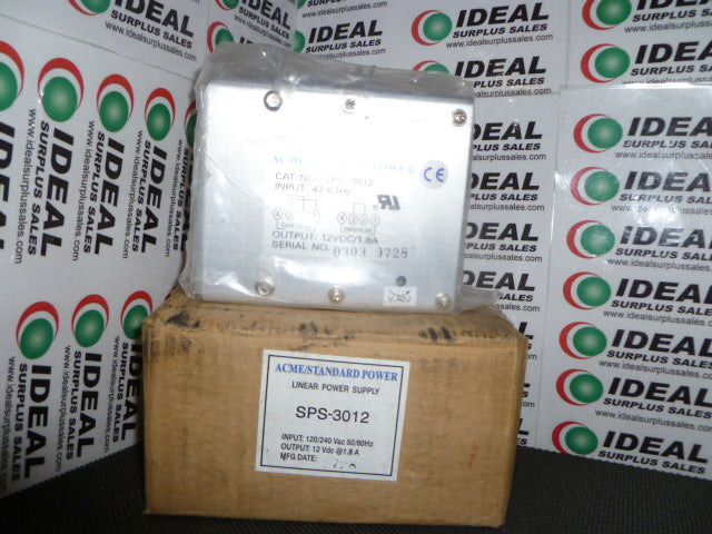 ACME, SPS-3012 - REGULATED LINEAR POWER SUPPLIES-SPS SERIES – Ideal Surplus