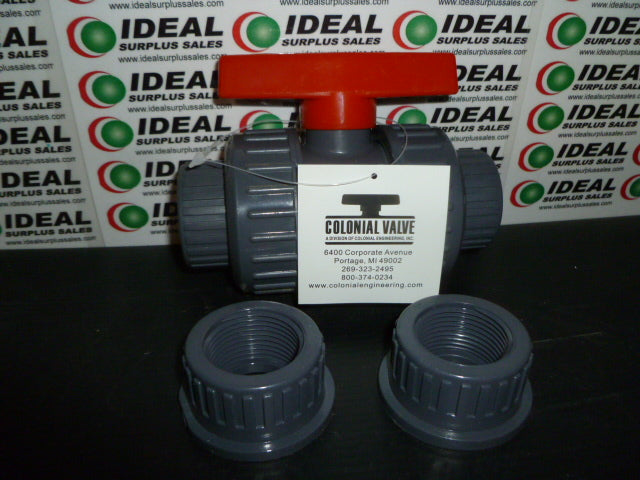 COLONIAL VALVE V10101N - VALVE, 1"" PVC, TRUE-UNION BALL VALVE – Ideal ...