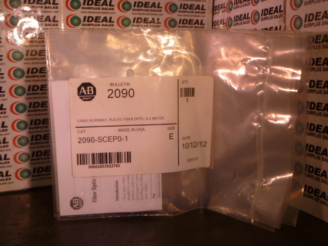 Allen Bradley 2090-SCEP0-1 Plastic Sercos Fiber Optic Cable .1M – Ideal ...