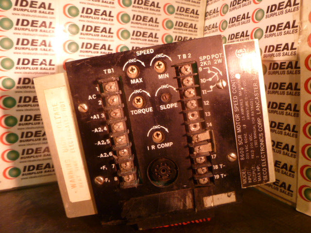DRIVE CONTROL, SECO - 8600-SCR, 220 VAC, 60HZ – Ideal Surplus