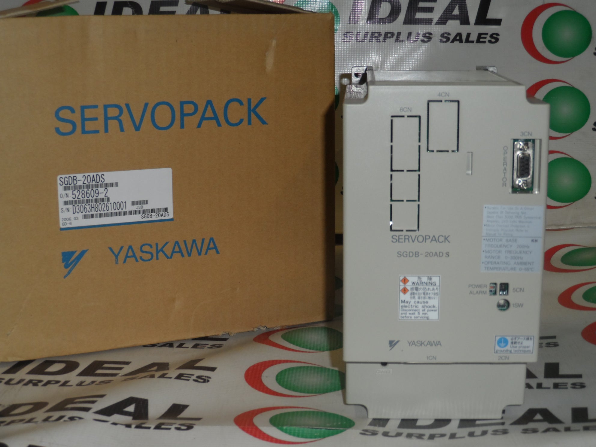 Yaskawa SGDB-20ADS Servo Pack AC Servo Drive 12A 3PH 200/230VAC – Ideal ...