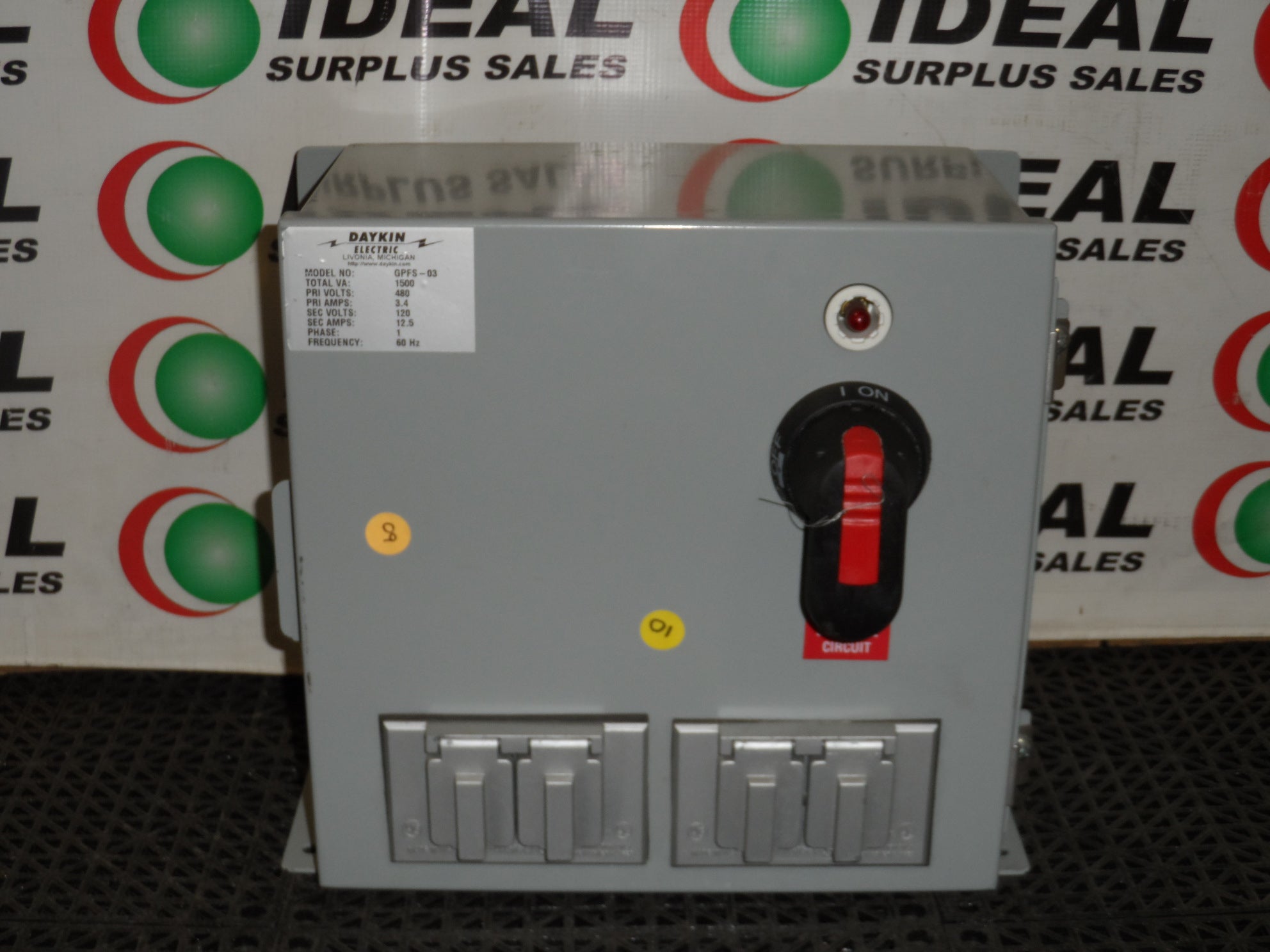 DAYKIN ELECTRIC GPFS-03 TRANSFORMER – Ideal Surplus