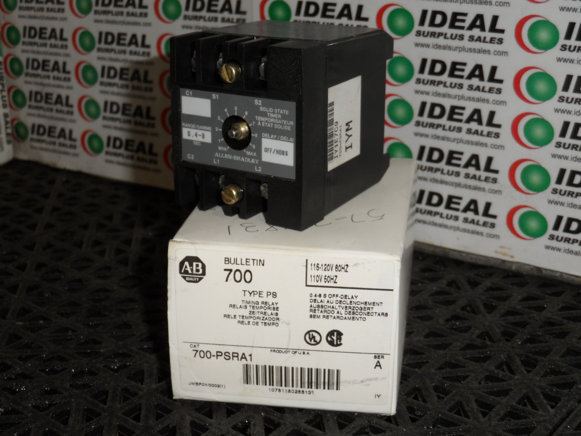 Allen Bradley 700-PSRA1 Solid State Timing Relay Type SP 115-120V 60HZ ...