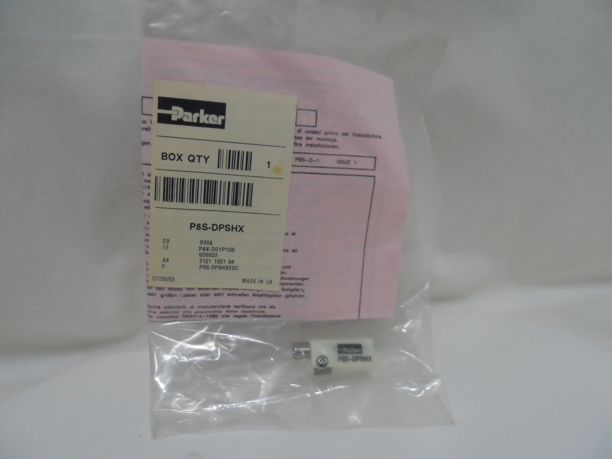 PARKER PNEUMATIC P8SDPSHX SWITCH – Ideal Surplus